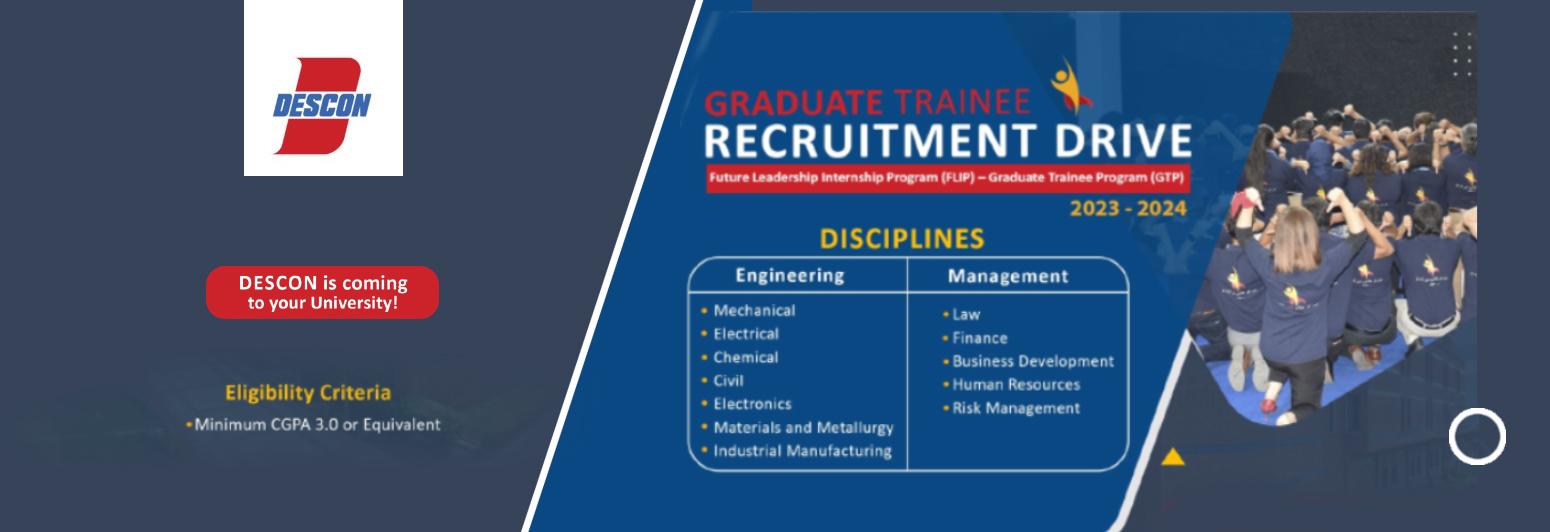 Descon Recruitment Drive 2023 | Welcome to LUMS